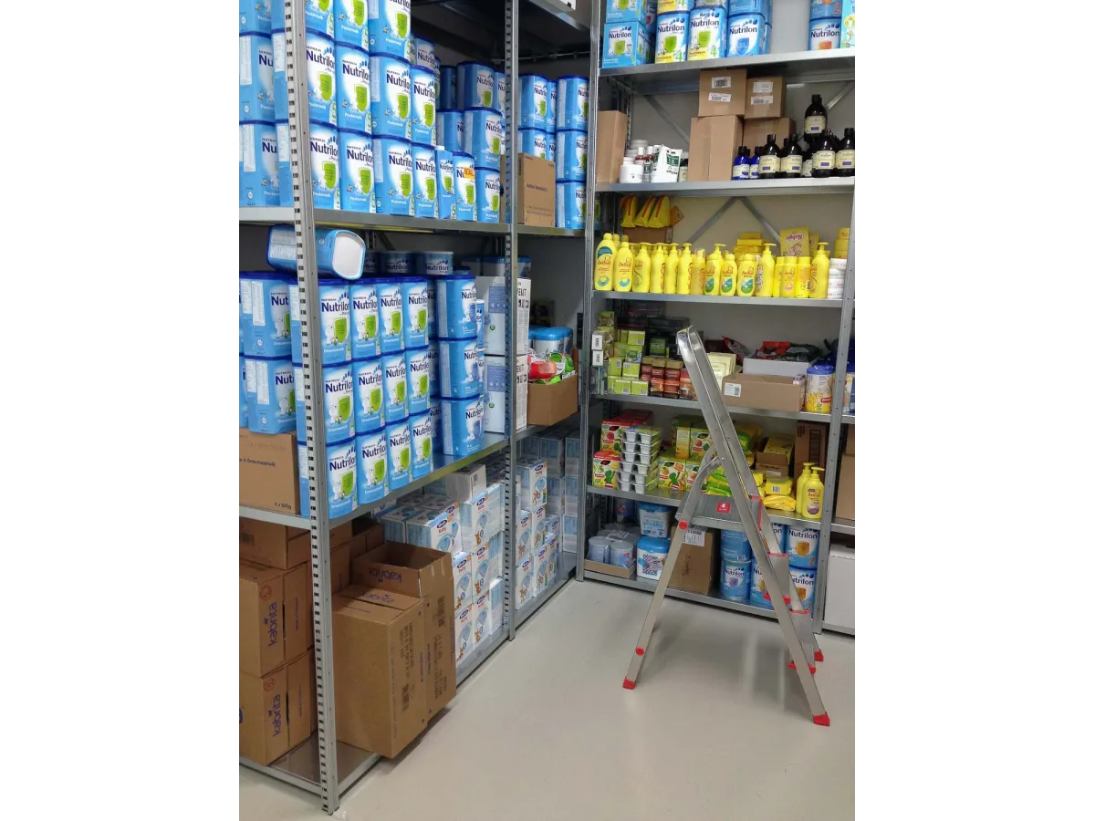 Opbergrek metaal | 220x105x40cm | 8 legborden